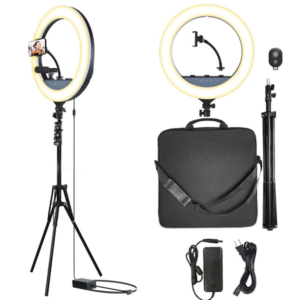 18" Selfie Ring Light Studio, w/ 80'' Ext