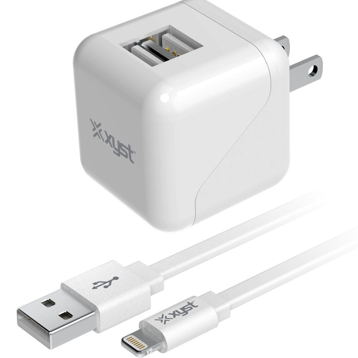 Dual USB Wall Charger + 4ft Lightning Cable
